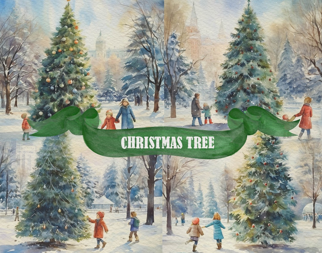 4 Christmas Tree Clipart Merry Christmas PNG Clipart Christmas Scene ...