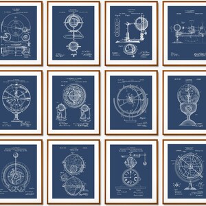 12 Astronomy Patent Prints Astrophysics Blueprint Astrometry Tools ...