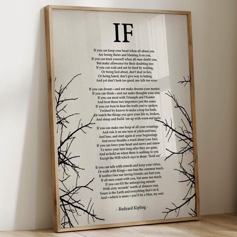 Kipling If Poster - Etsy