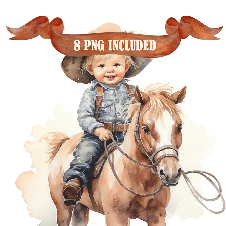 8 Little Boy Cowboy Clipart Boy Riding Pony Clipart Racing Horse ...