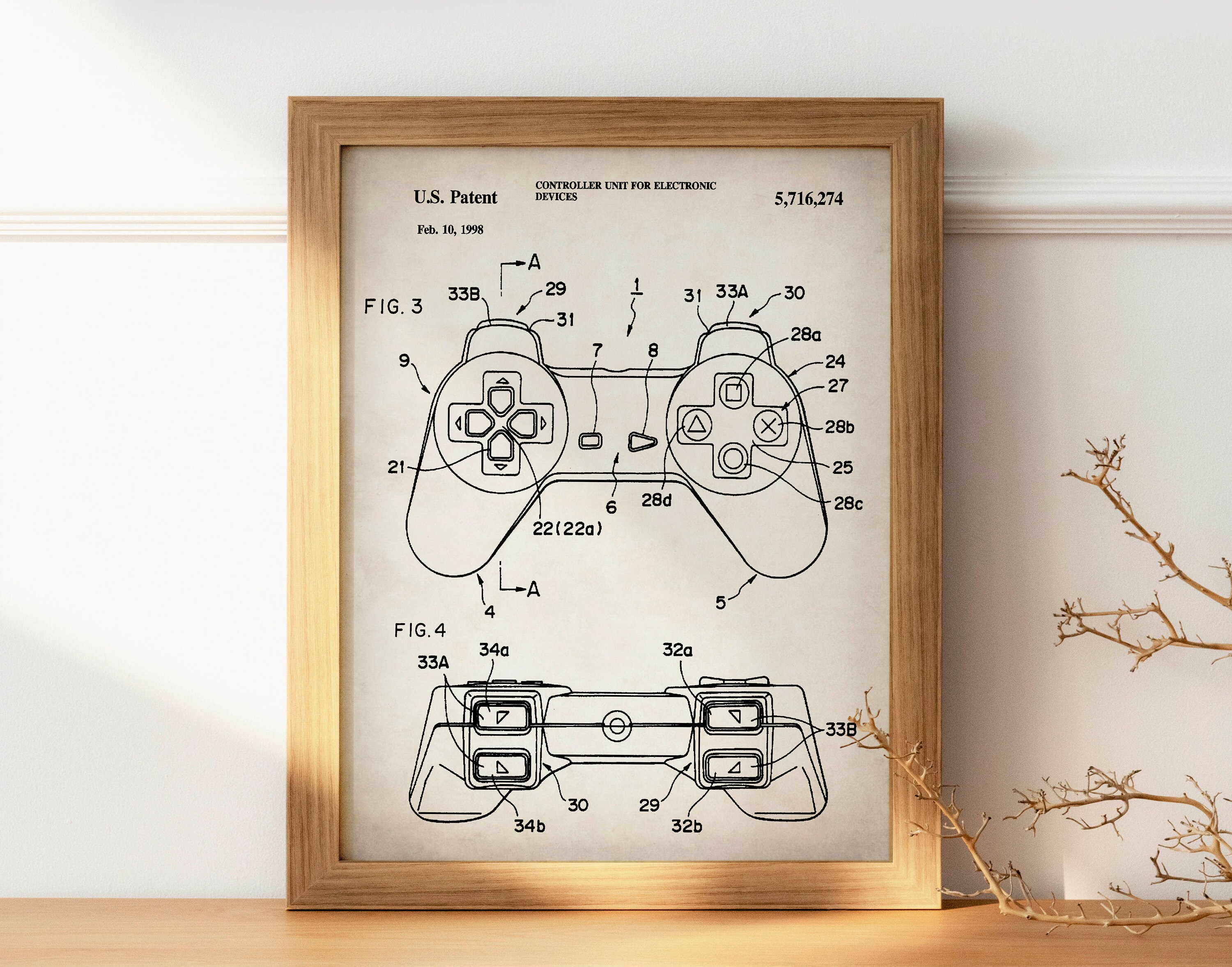 8 First Video Game Patent Prints Vintage Computer Game Blueprint ...