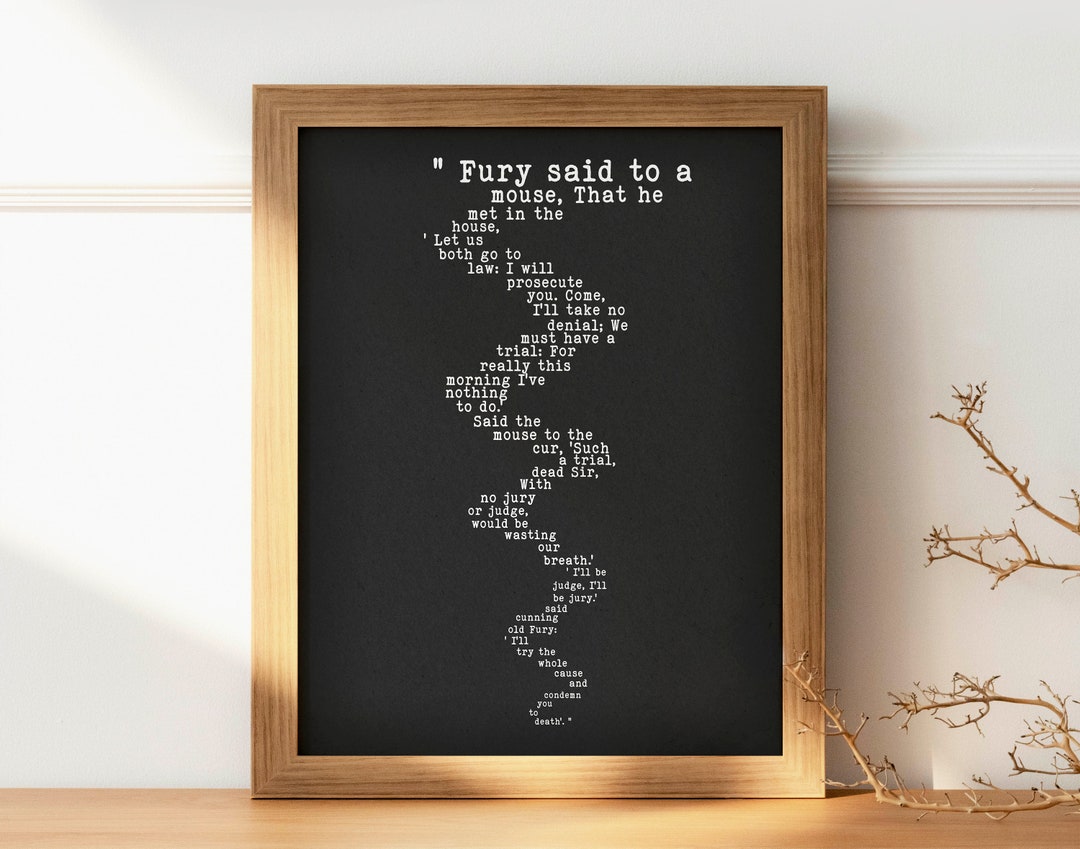 Lewis Carroll Poem the Mouse's Tale Art Alice's Adventures in ...