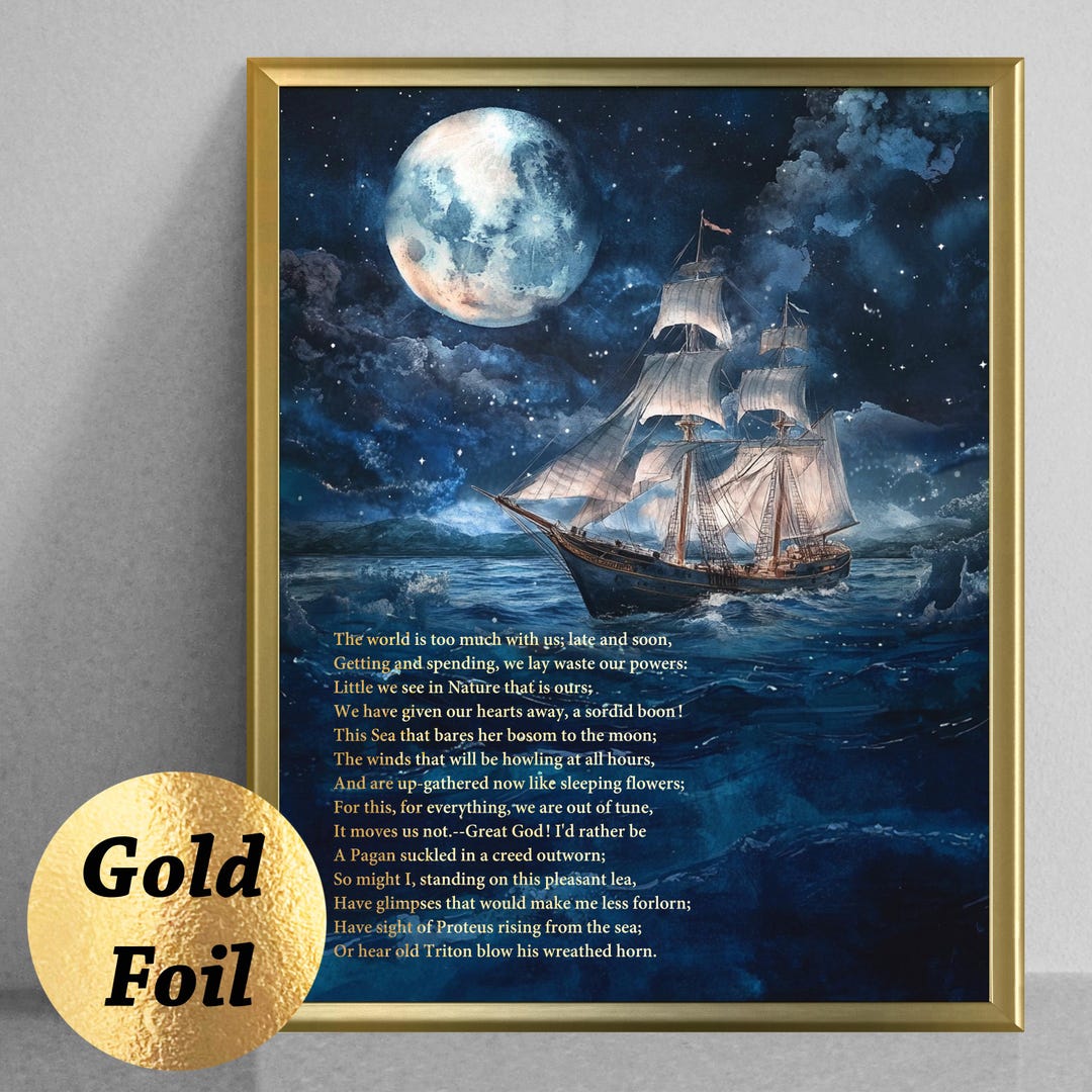 The World is Too Much With as Poem by William Wordsworth Classic ...