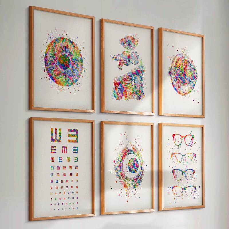 Watercolor Eye Anatomy Art - Etsy UK