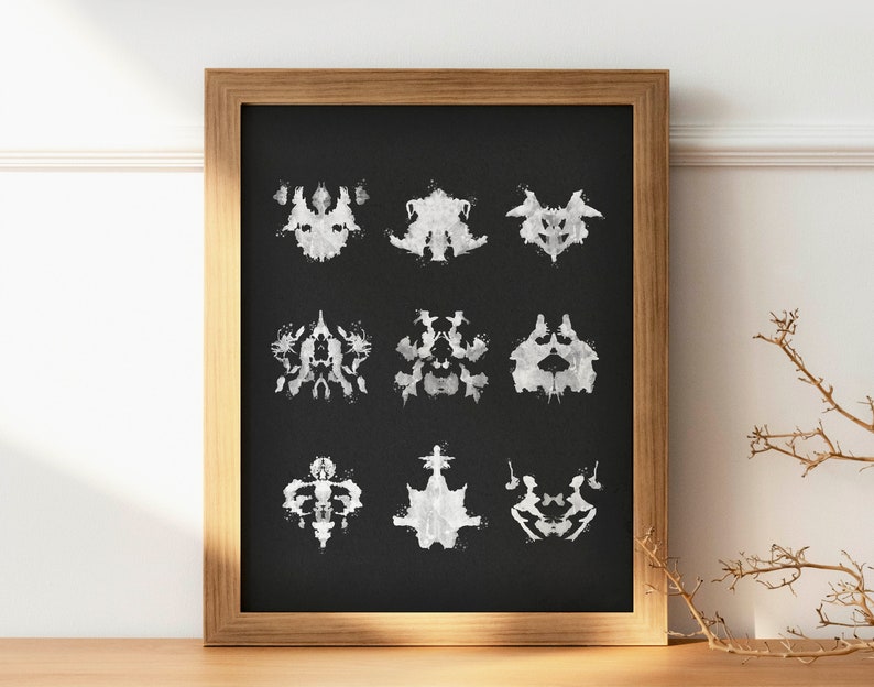 Rorschach Test Art Inkblots Testing System Art Psychology Art - Etsy