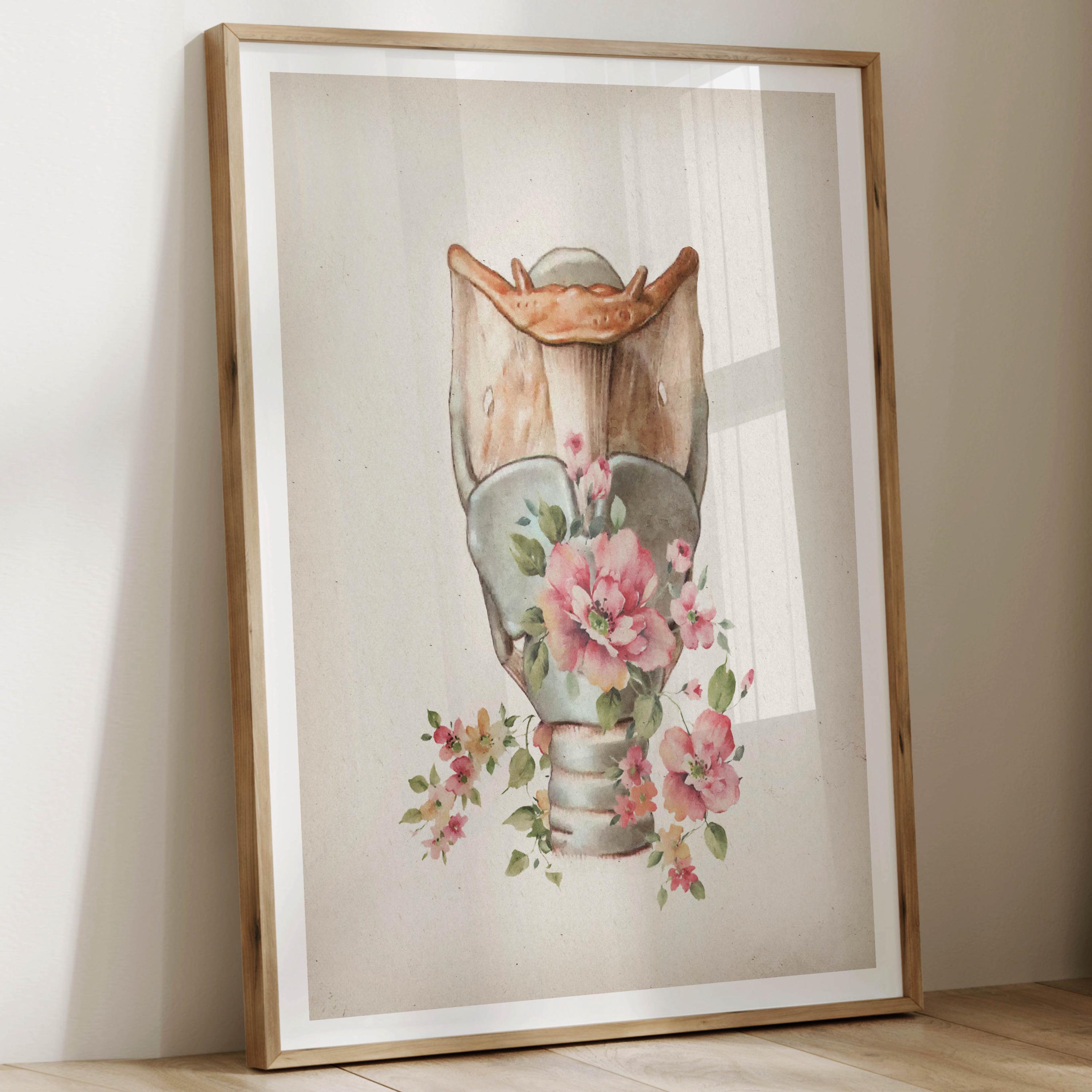 Set 3 Vintage Larynx Thyroid Anatomy Art ENT Art Doctor Office Decor ...