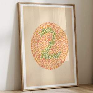 6 Vintage Ishihara Test Posters Color Blindness Test Ophthalmology Art ...