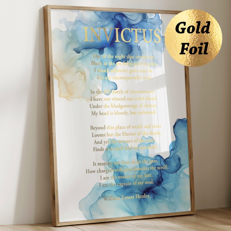 Invictus Poem, William Henley Poem, Verse Art, Lyrics Art, Quote Art ...