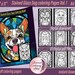 Stained Glass Dog Coloring Pages Vol. 1, 10 Digital PDF Files, Instant ...