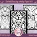 Stained Glass Dog Coloring Pages Vol. 1, 10 Digital PDF Files, Instant ...