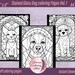 Stained Glass Dog Coloring Pages Vol. 1, 10 Digital PDF Files, Instant ...