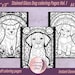Stained Glass Dog Coloring Pages Vol. 1, 10 Digital PDF Files, Instant ...