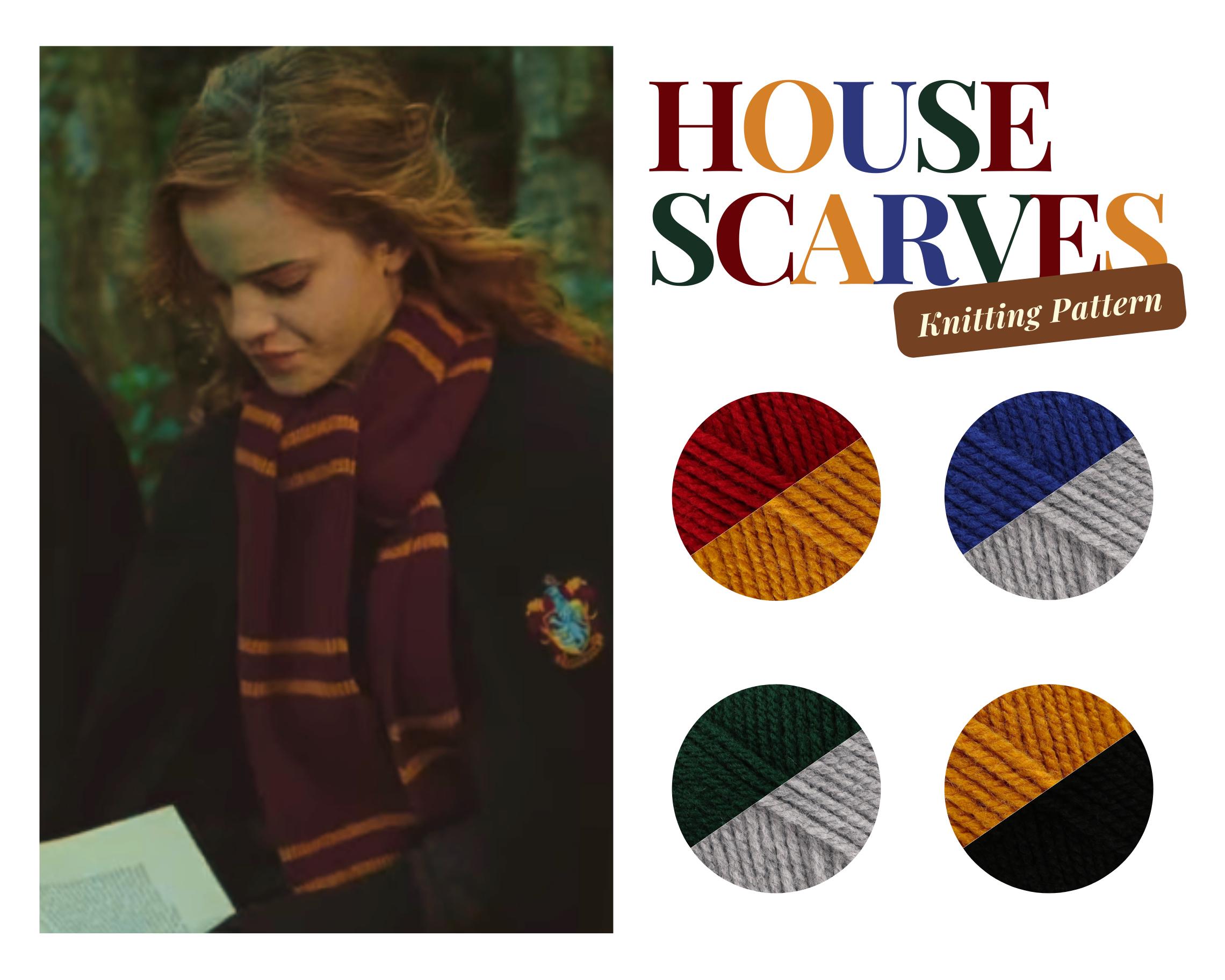 Hogwarts House Scarves Knitting Patterns - Etsy