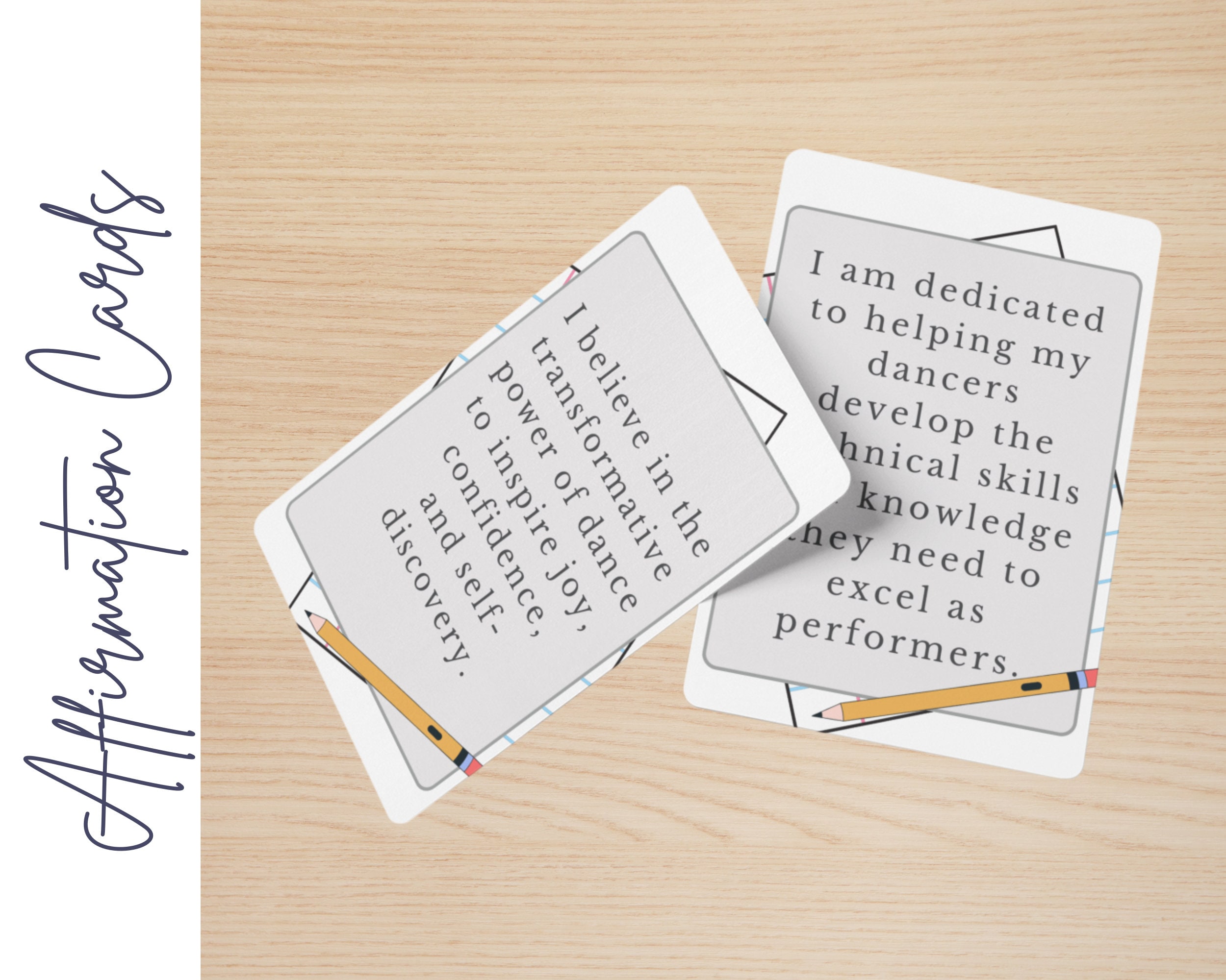 Dance Teacher Affirmation Cards, Printable PDF Cards and Box, Positive ...