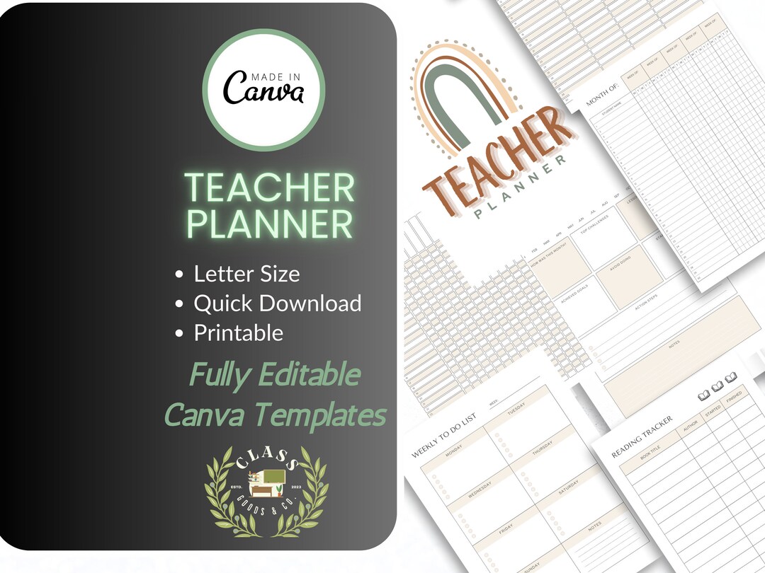 Editable Teacher Planner | School Teacher Planner | Teacher Printables ...