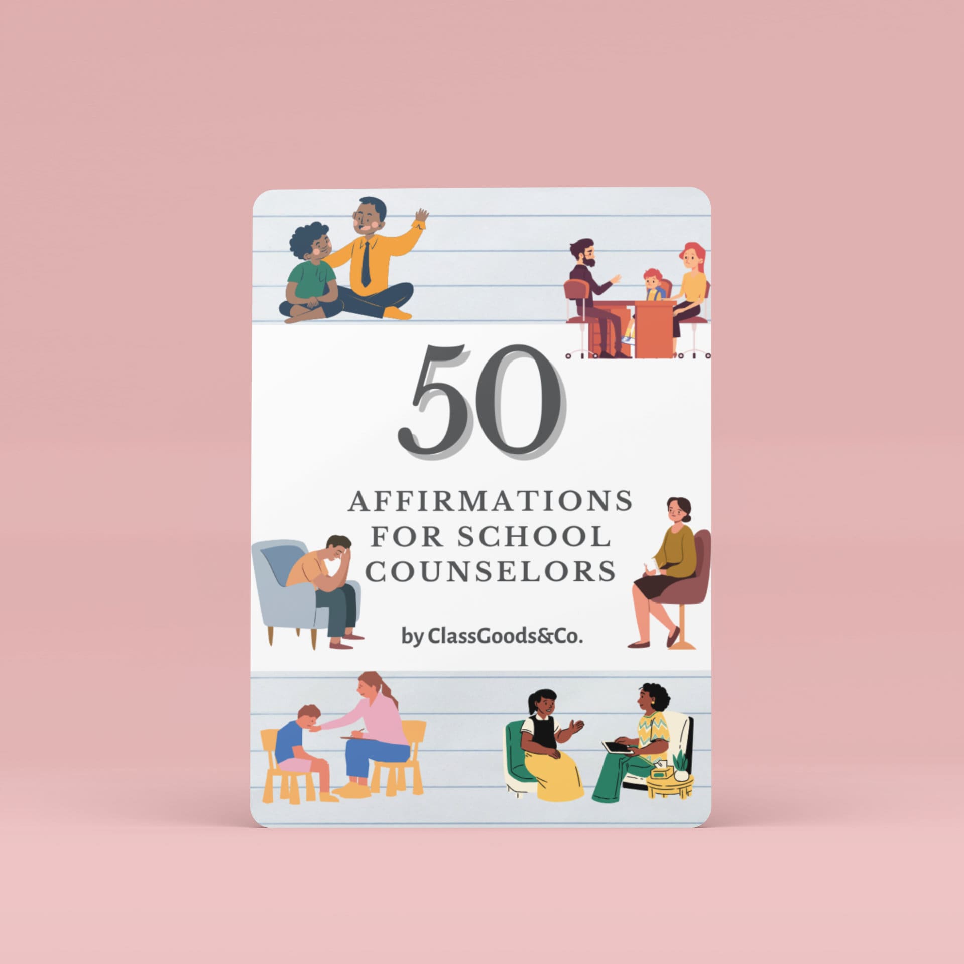 50 Positive Affirmation Cards for School Counselors, Printable PDF Card ...