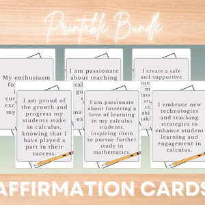 Calculus Teacher Affirmation Cards - Printable PDF for Teacher ...