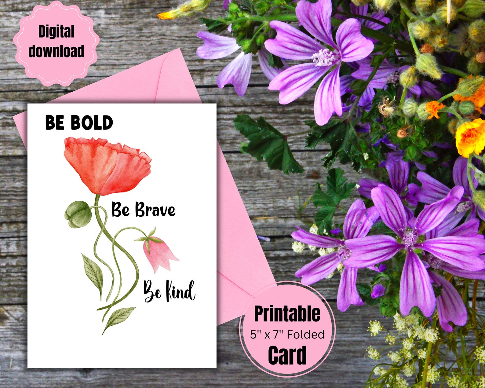 Printable Card, Greeting Card, All Occassions Card, Digital Card ...