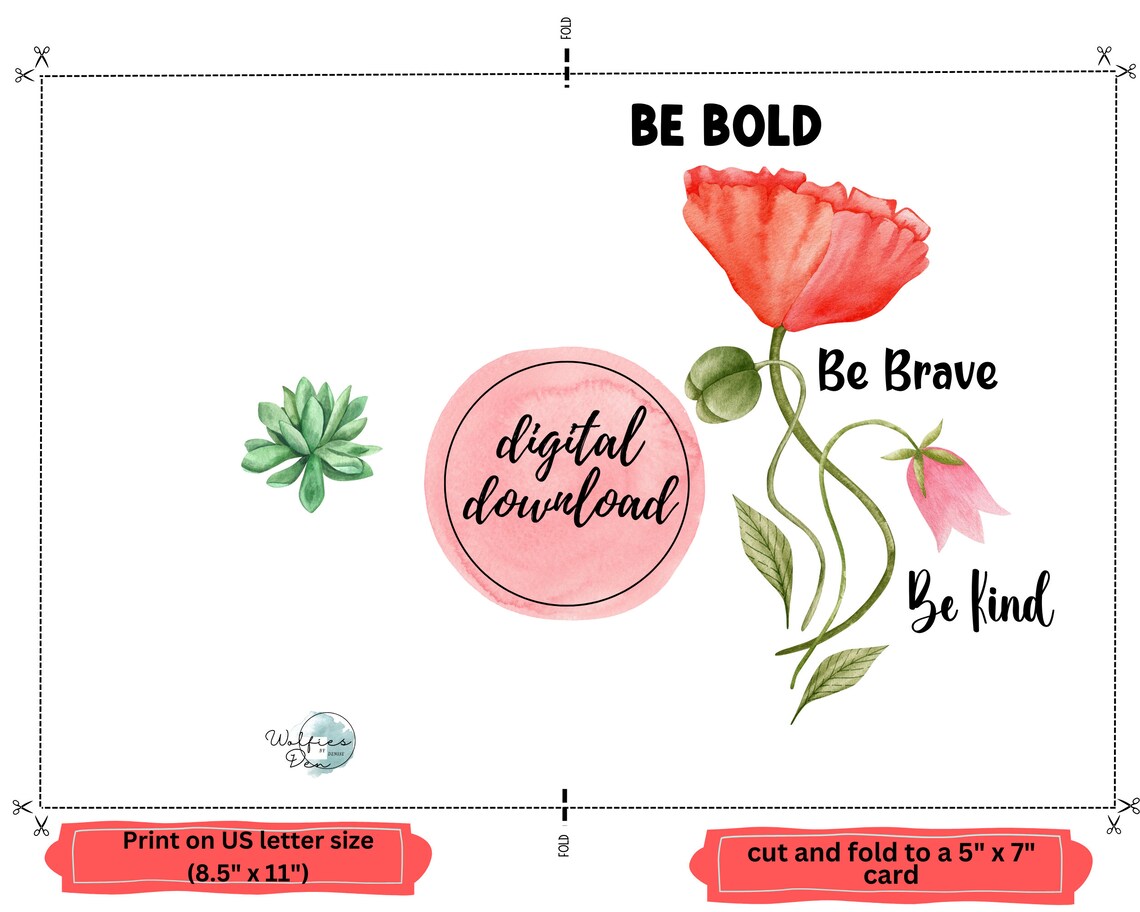 Printable Card, Greeting Card, All Occassions Card, Digital Card ...