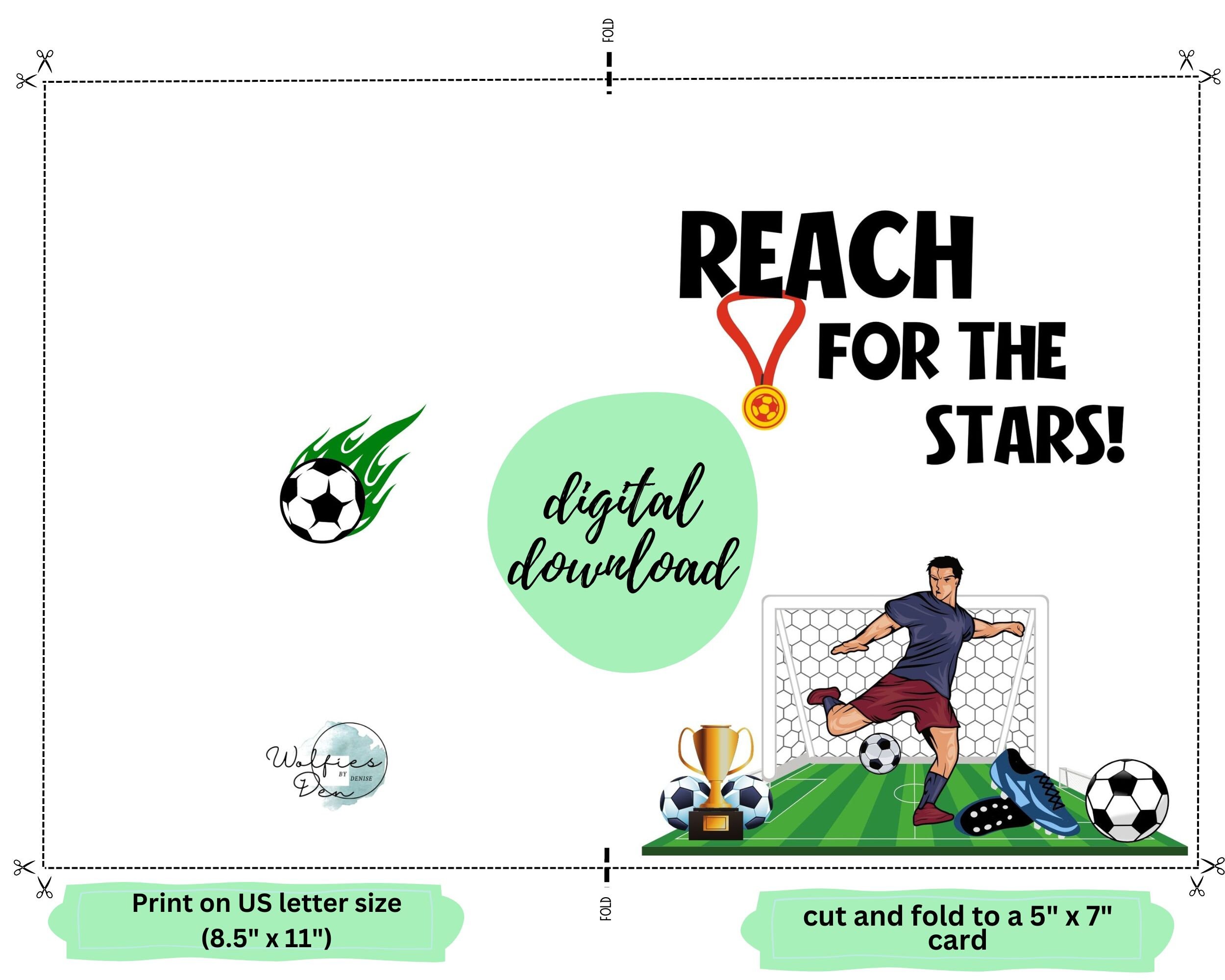 Printable Card, Soccer Motivational Card, Soccer Greeting Card, All ...
