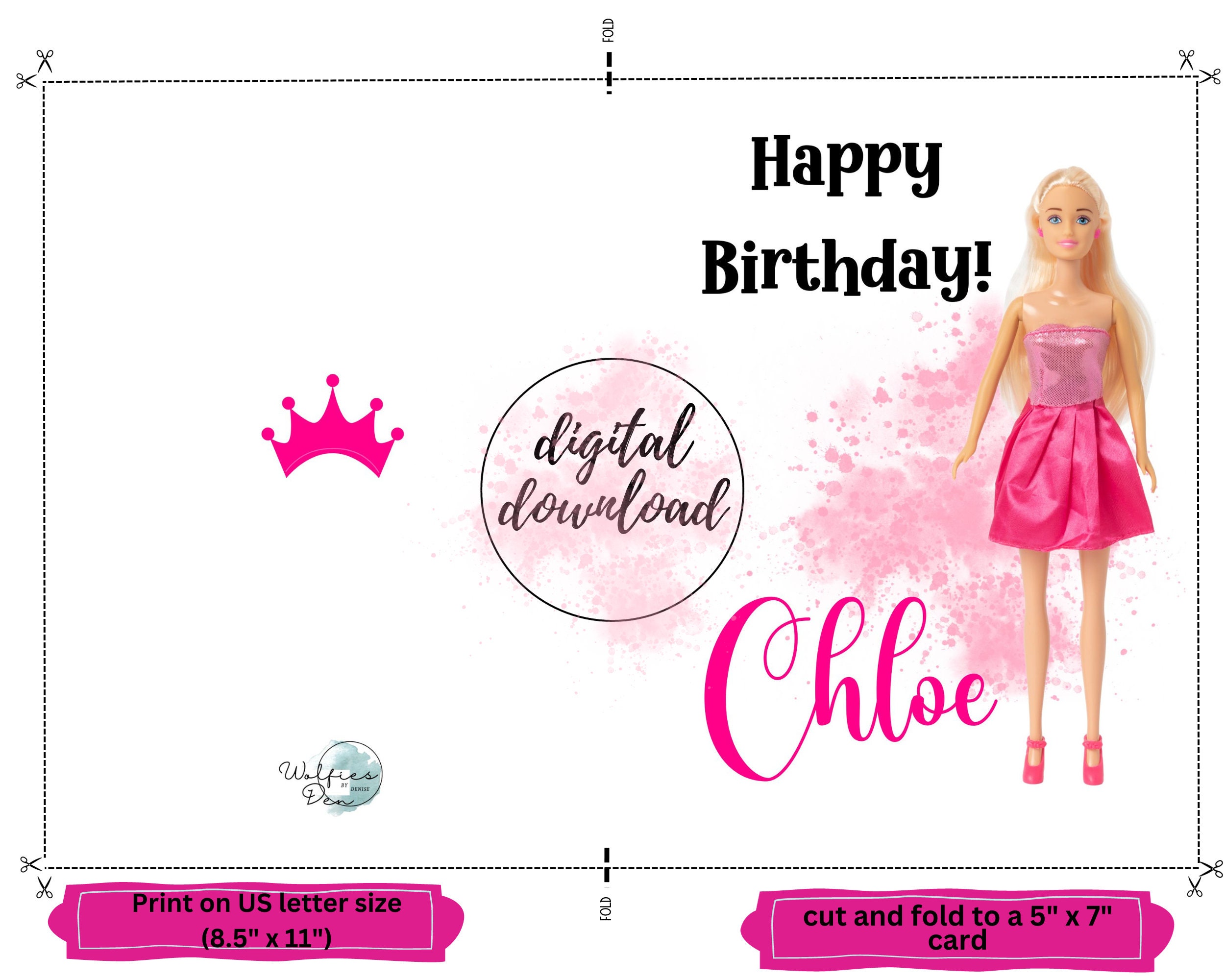 Barbie Printable Birthday Cards
