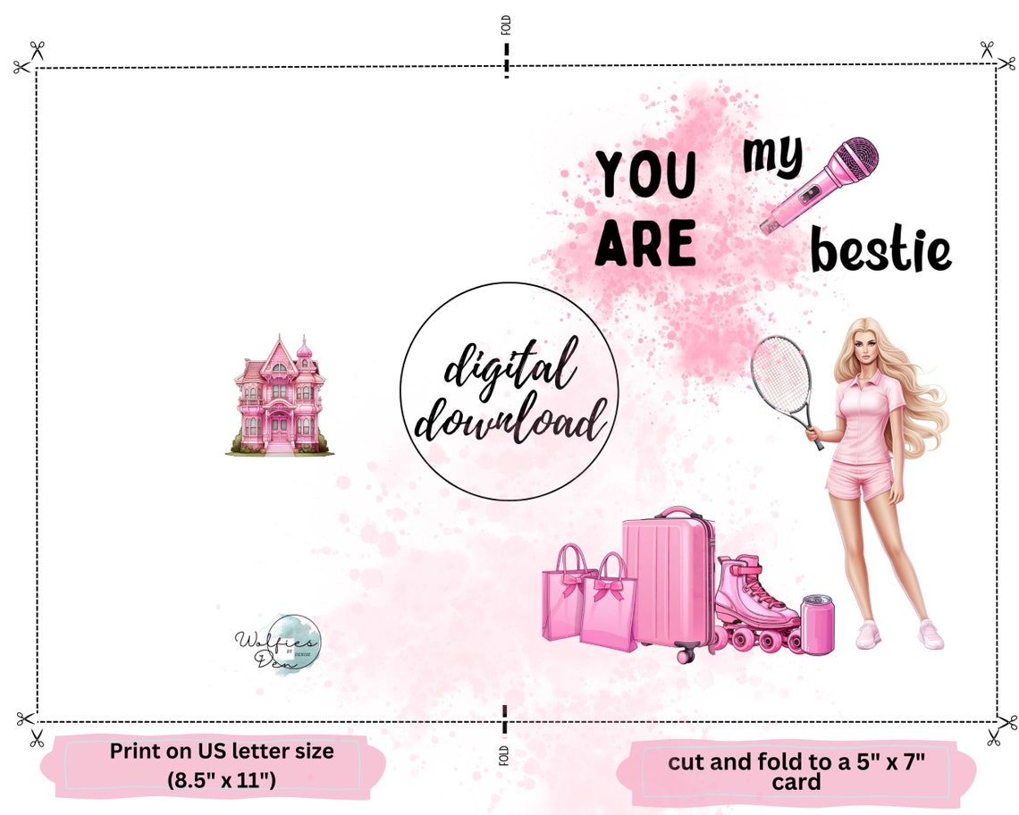 Printable Card, You Are My Best Friend Greeting Card, All Occassions ...