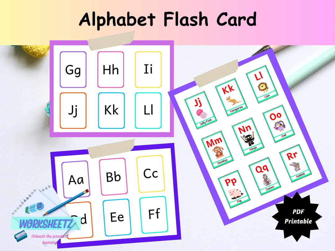 ABC Flashcards for Kids A-Z Learning Made Easy With 26 Colourful Cards ...