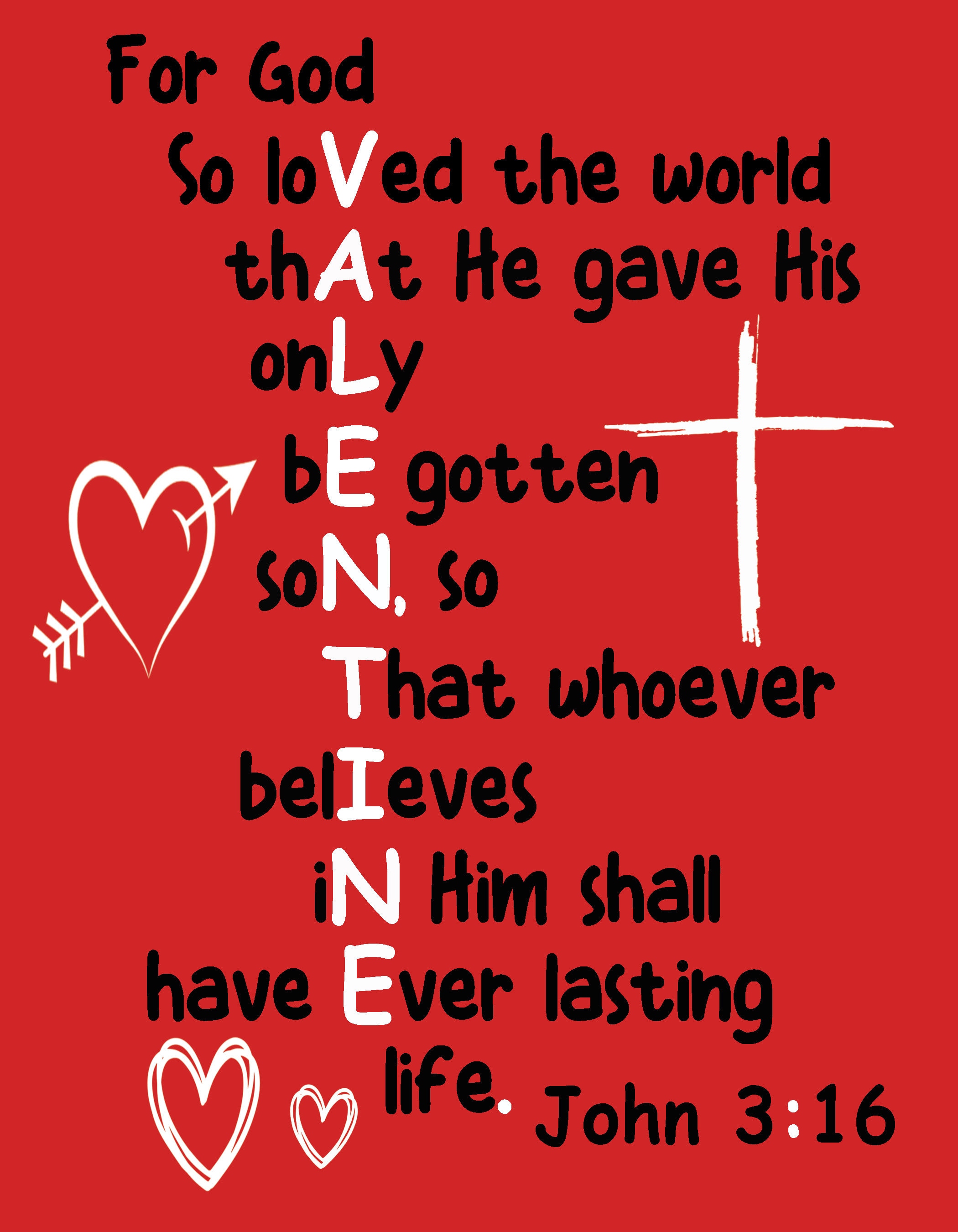 John 3:16 Valentine Shirt - Etsy