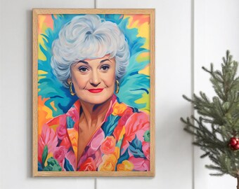 Dorothy Dorothy Zbornak Acrylic Painting Bea Arthur Art Print Golden ...
