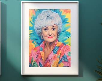 Dorothy Dorothy Zbornak Acrylic Painting Bea Arthur Art Print Golden ...