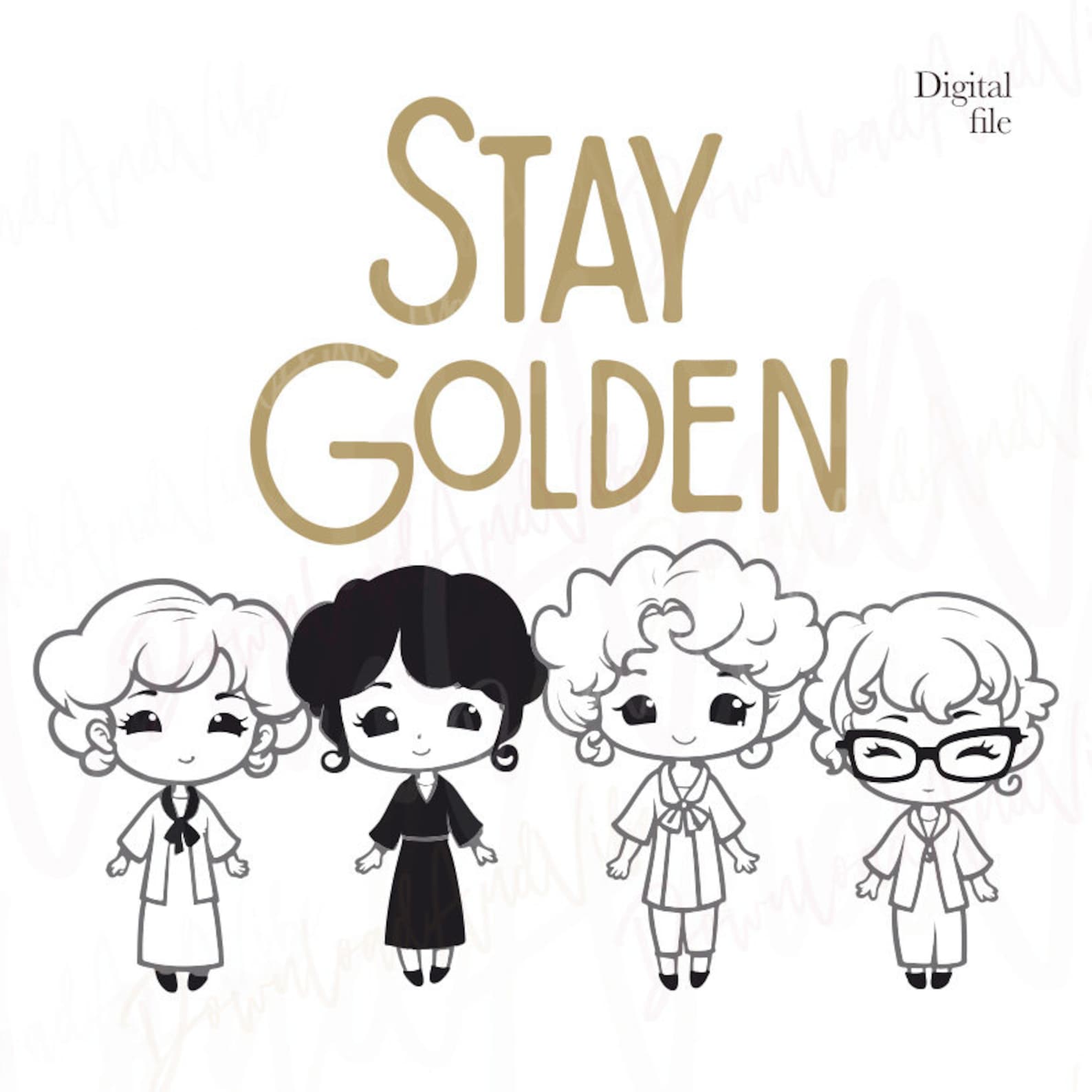 Stay Golden Svg Golden Girls Png Golden Girls, Golden Girls Design ...