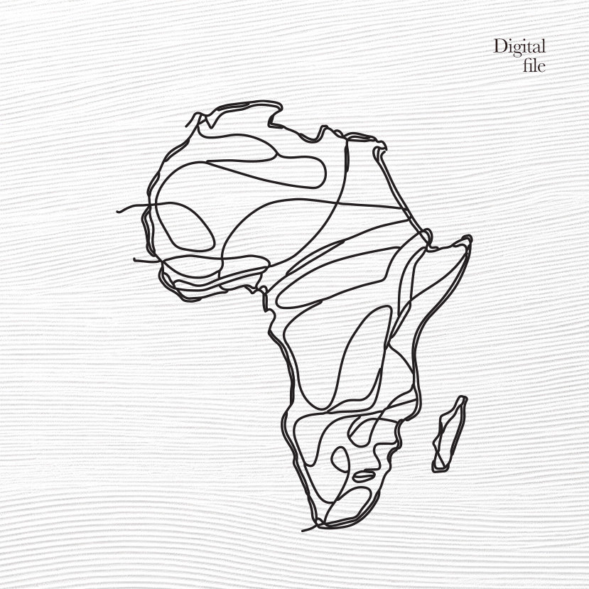 Africa Map One Line Drawing Elegant : Fete Juneteenth and Pan ...