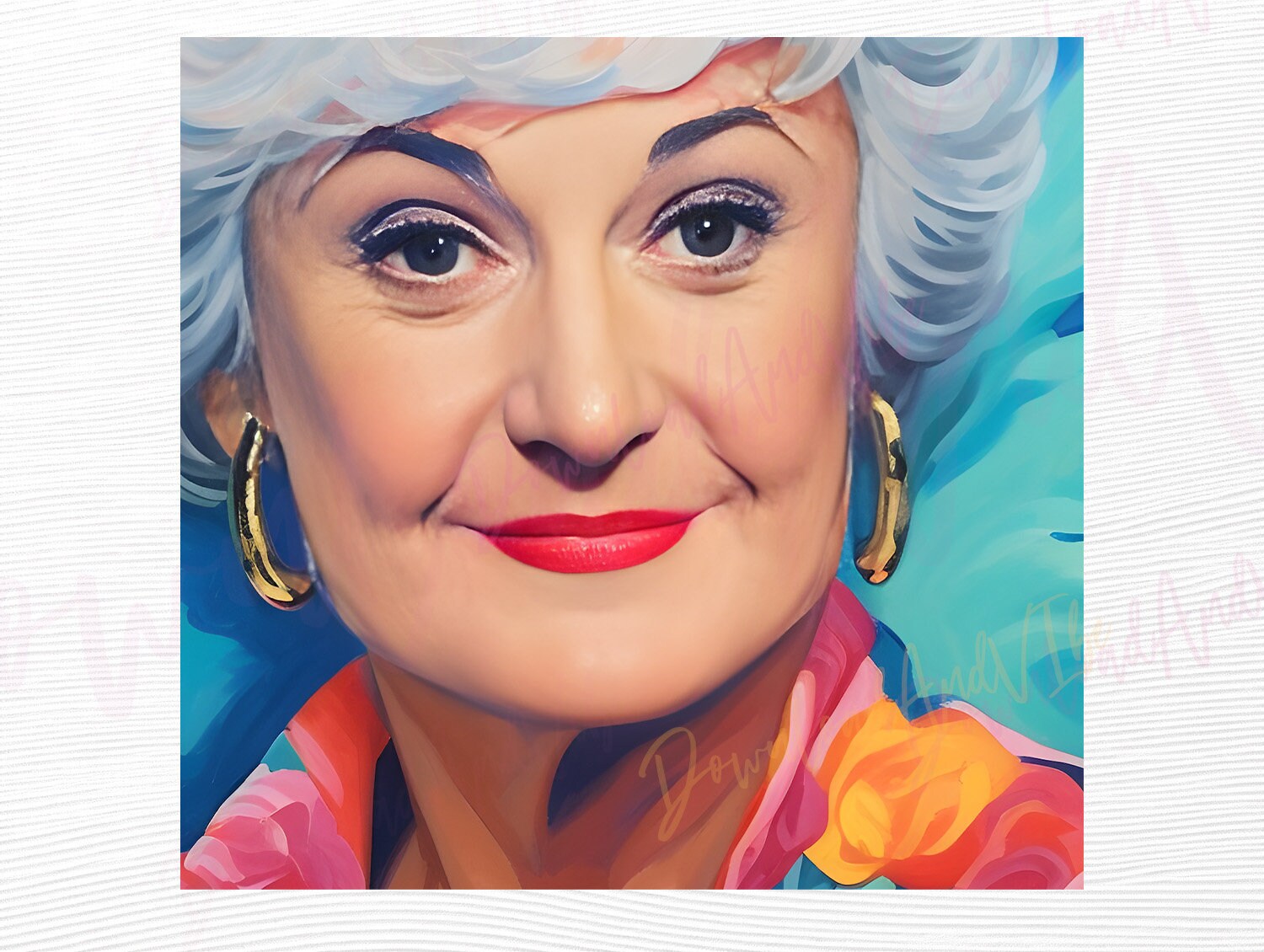 Dorothy Zbornak Cute Smile: Art Print Inspired by Golden Girls and Bea ...