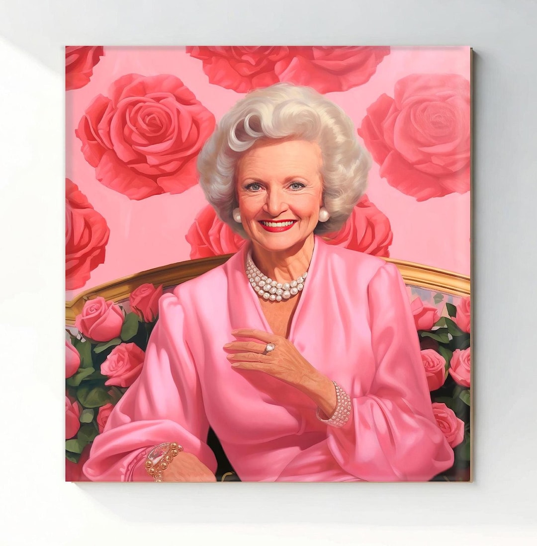 Rose Nylund Art Print: Golden Girls Portrait With Roses (digital PNG ...