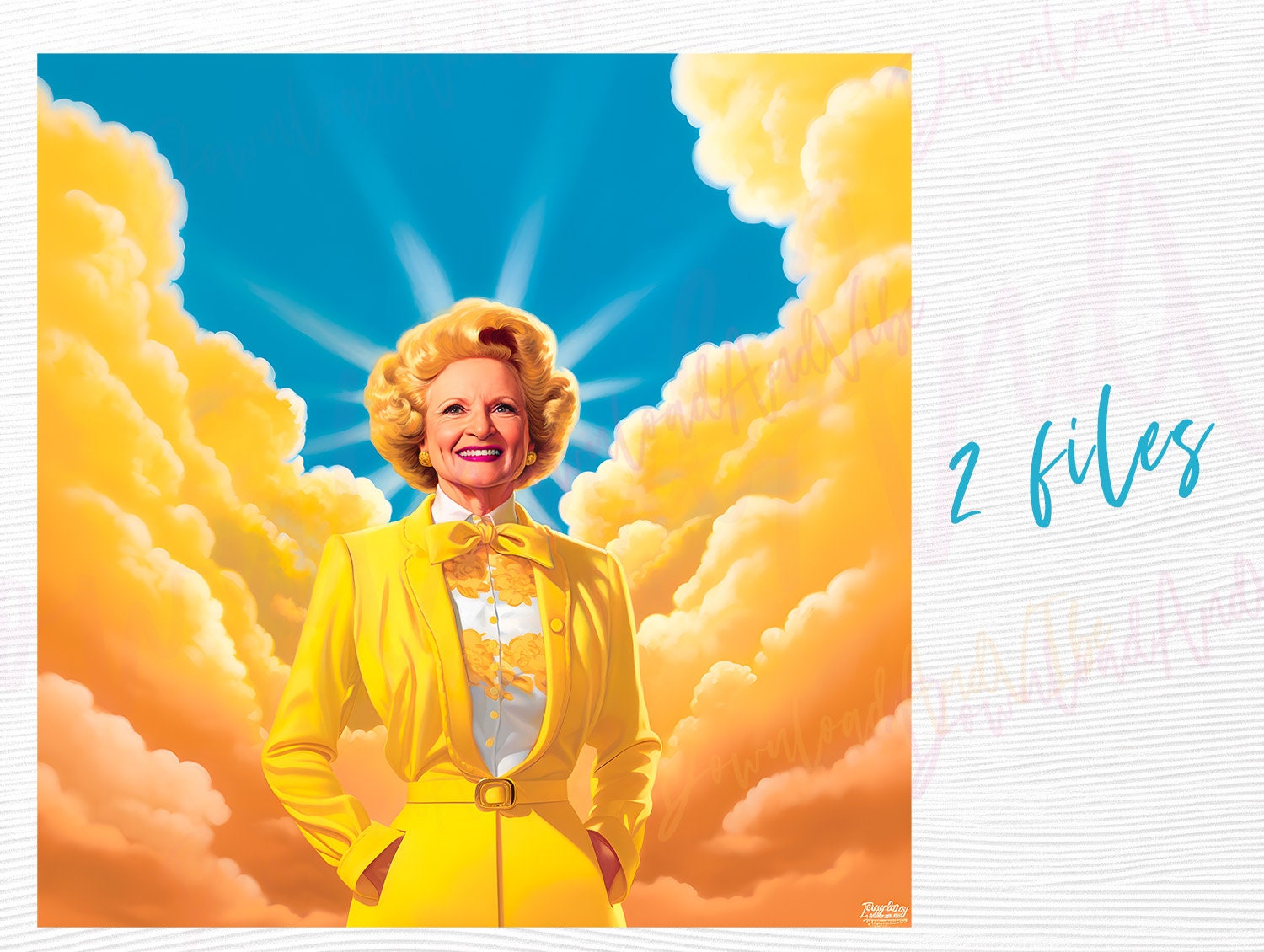 Rose Nylund Portrait Fantasy: Art Print Inspired by Golden Girls ...