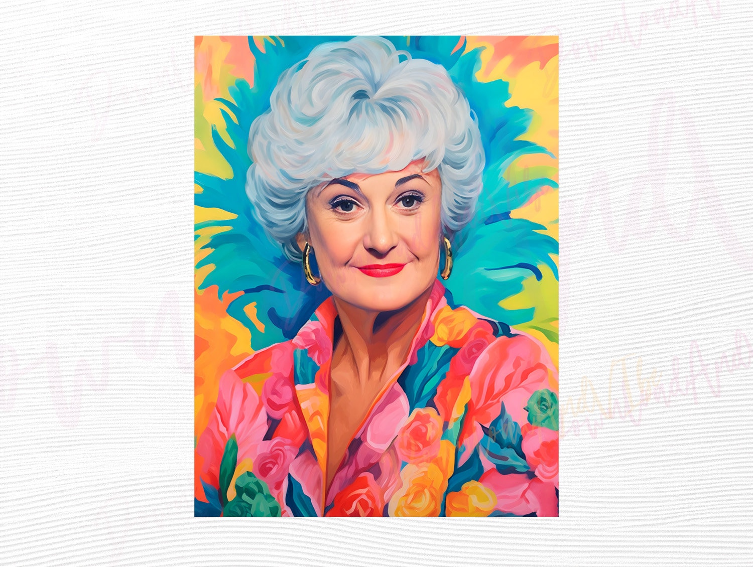 Dorothy Zbornak Cute Smile: Art Print Inspired by Golden Girls and Bea ...
