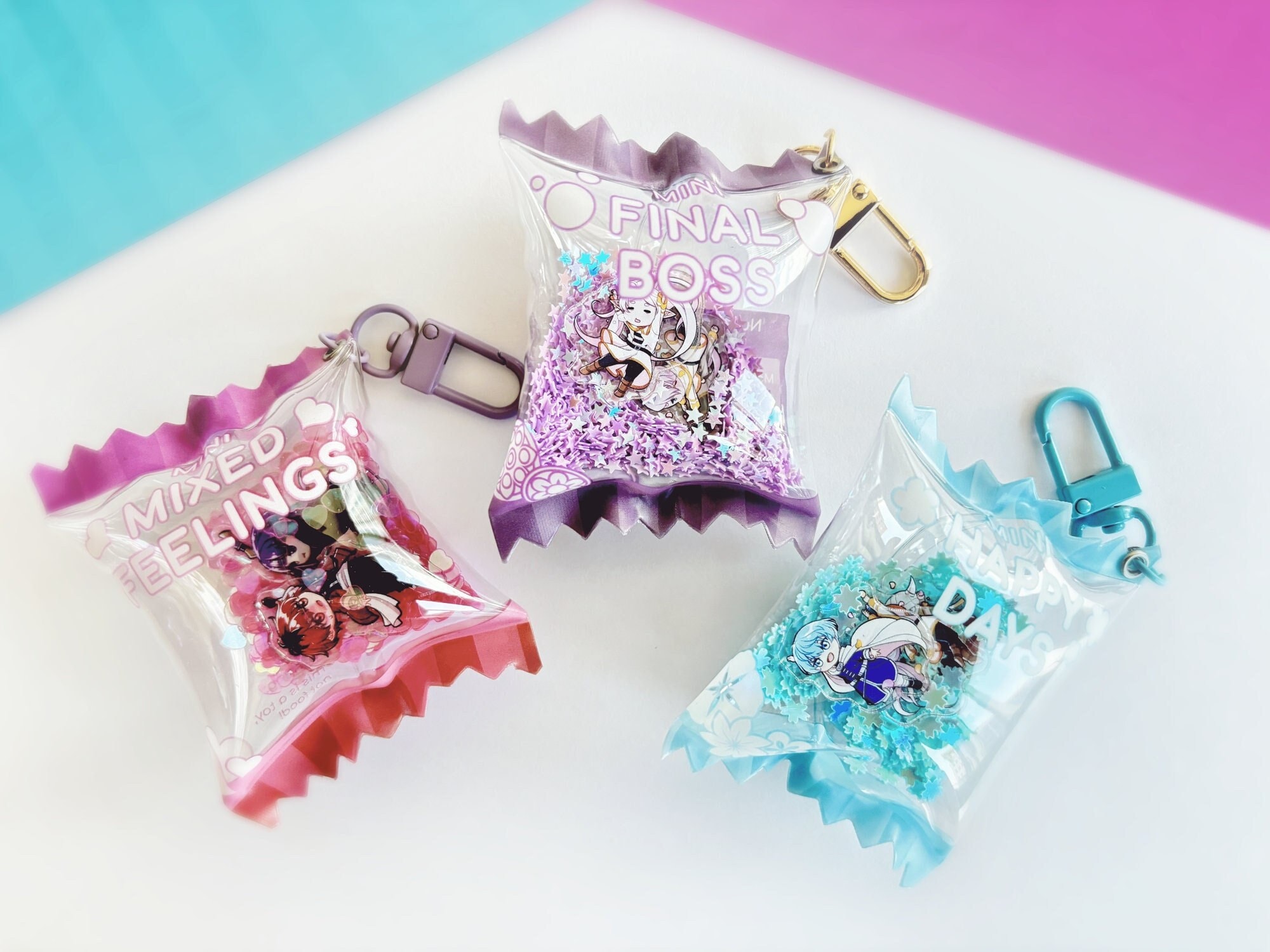 Frieren Candy Charms | Cute Anime Keychains, Chibi Shakable Charms ...