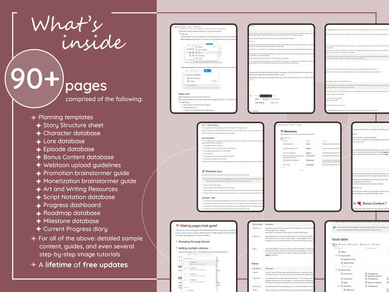 Ultimate Story Planner Notion Template, Planner for Webtoons, Comics ...