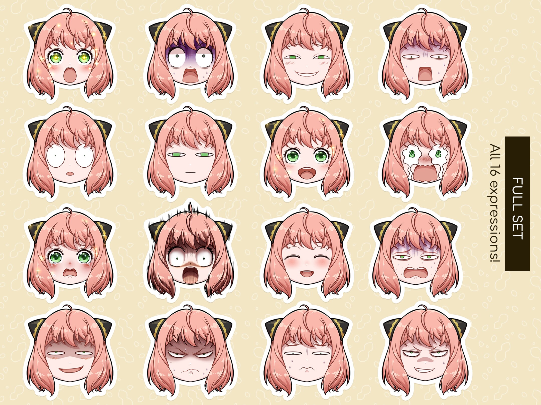 Anya Expressions Vinyl Sticker Sheet Waterproof and Weatherproof Super ...