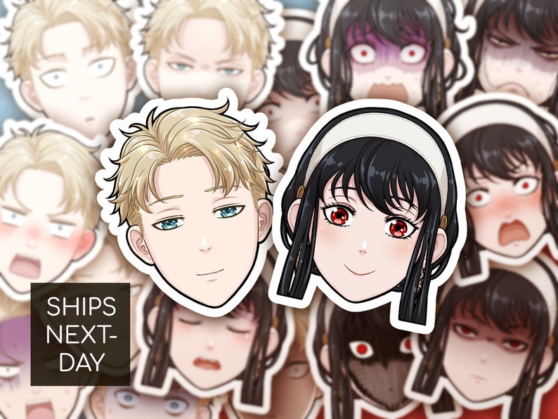 Loid & Yor Reaction Faces Vinyl Stickers Waterproof and - Etsy