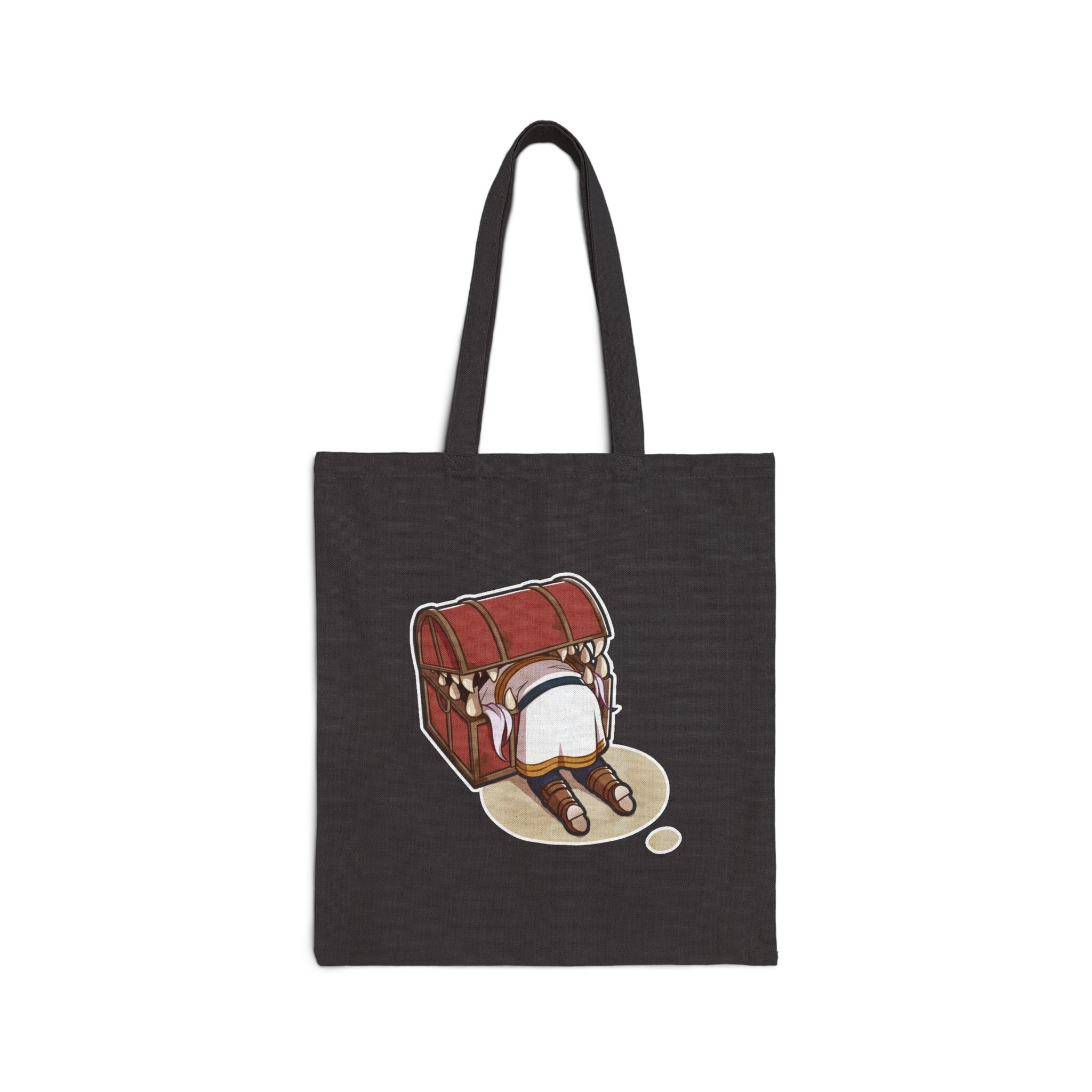 Frieren X Mimic Tote Bag, Anime Tote, Cute Bag, Tote Bag With Text ...