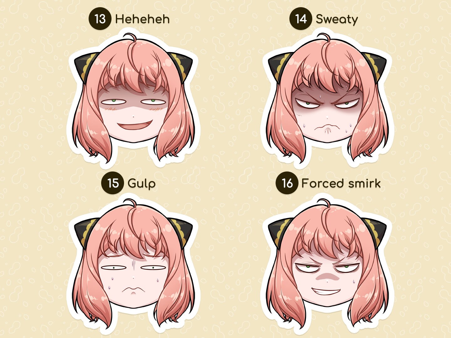 Anya Expressions Vinyl Sticker Sheet - Waterproof and Weatherproof ...