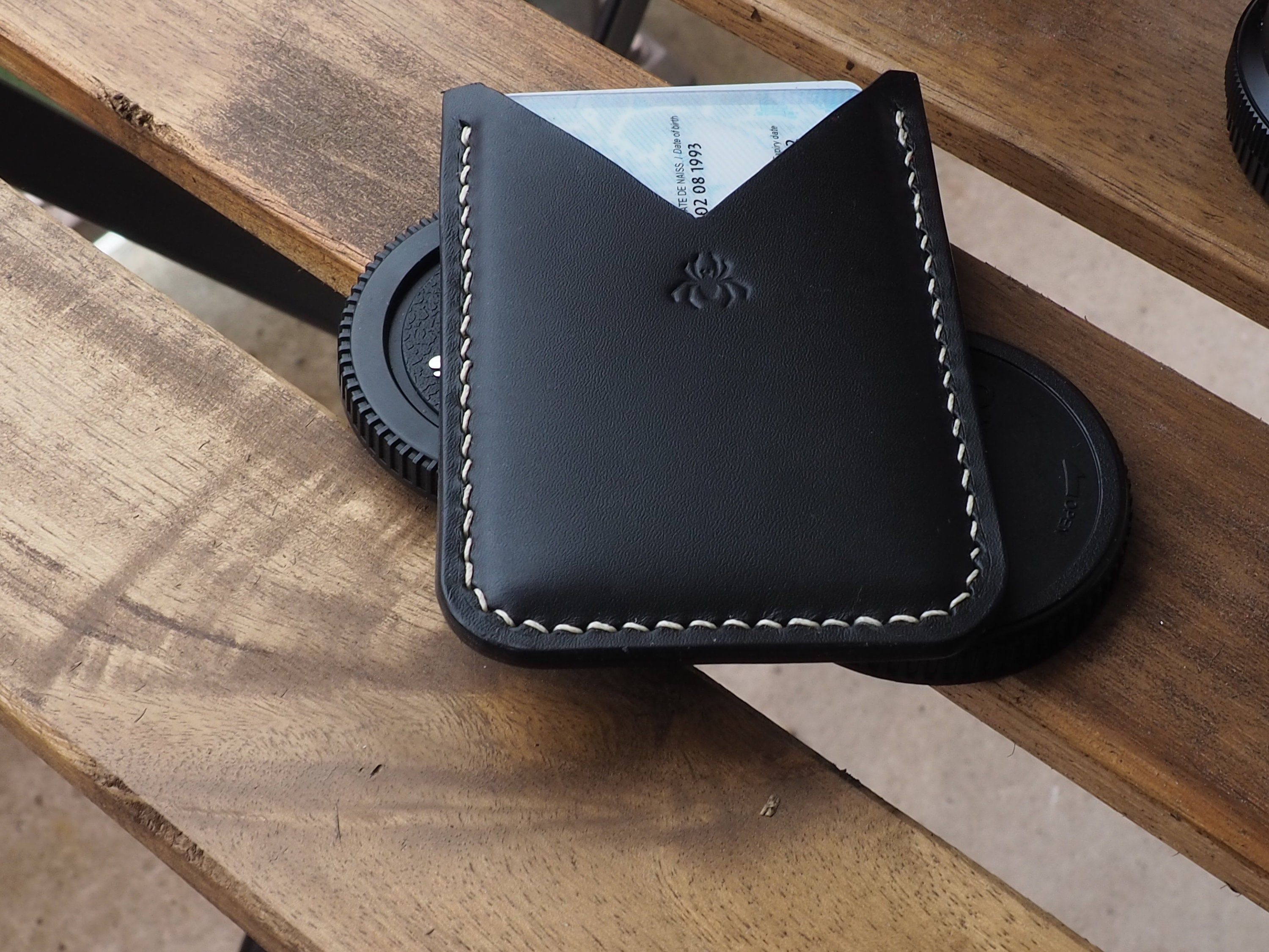 Minimalist Vegetable-tanned Leather Card Holder - Etsy