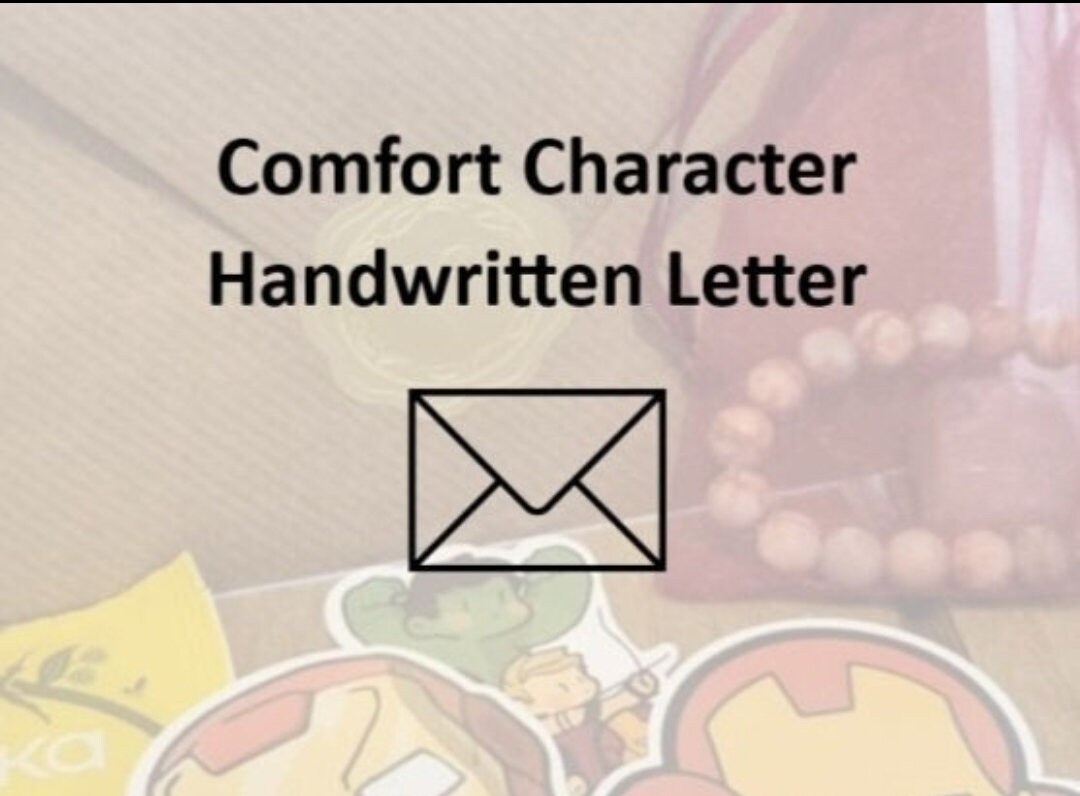 Handwritten Letter From Your Comfort Character - Etsy UK