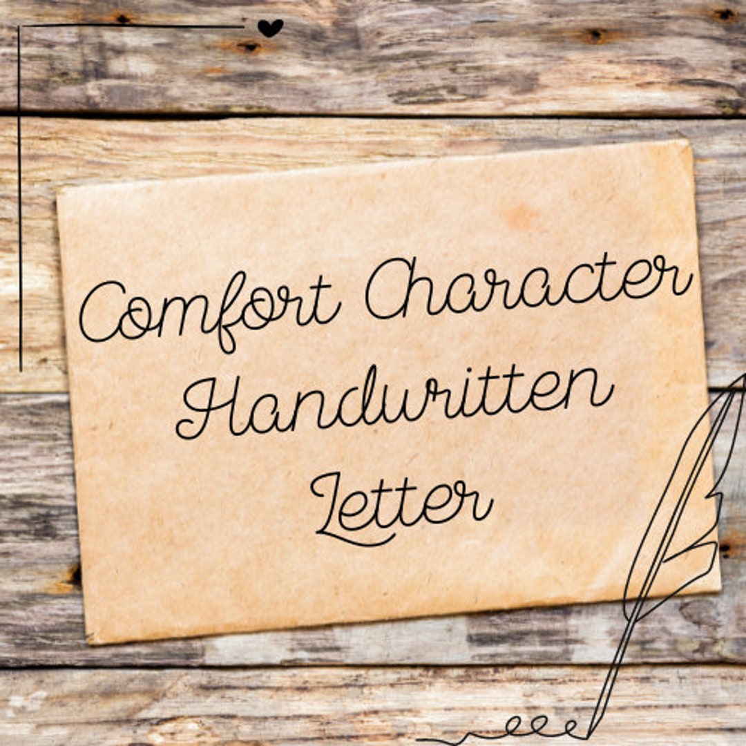 Handwritten Letter From Your Comfort Character - Etsy UK