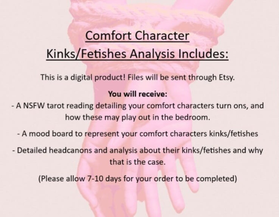 Comfort Character Kinks Analysis digital Bundle - Etsy