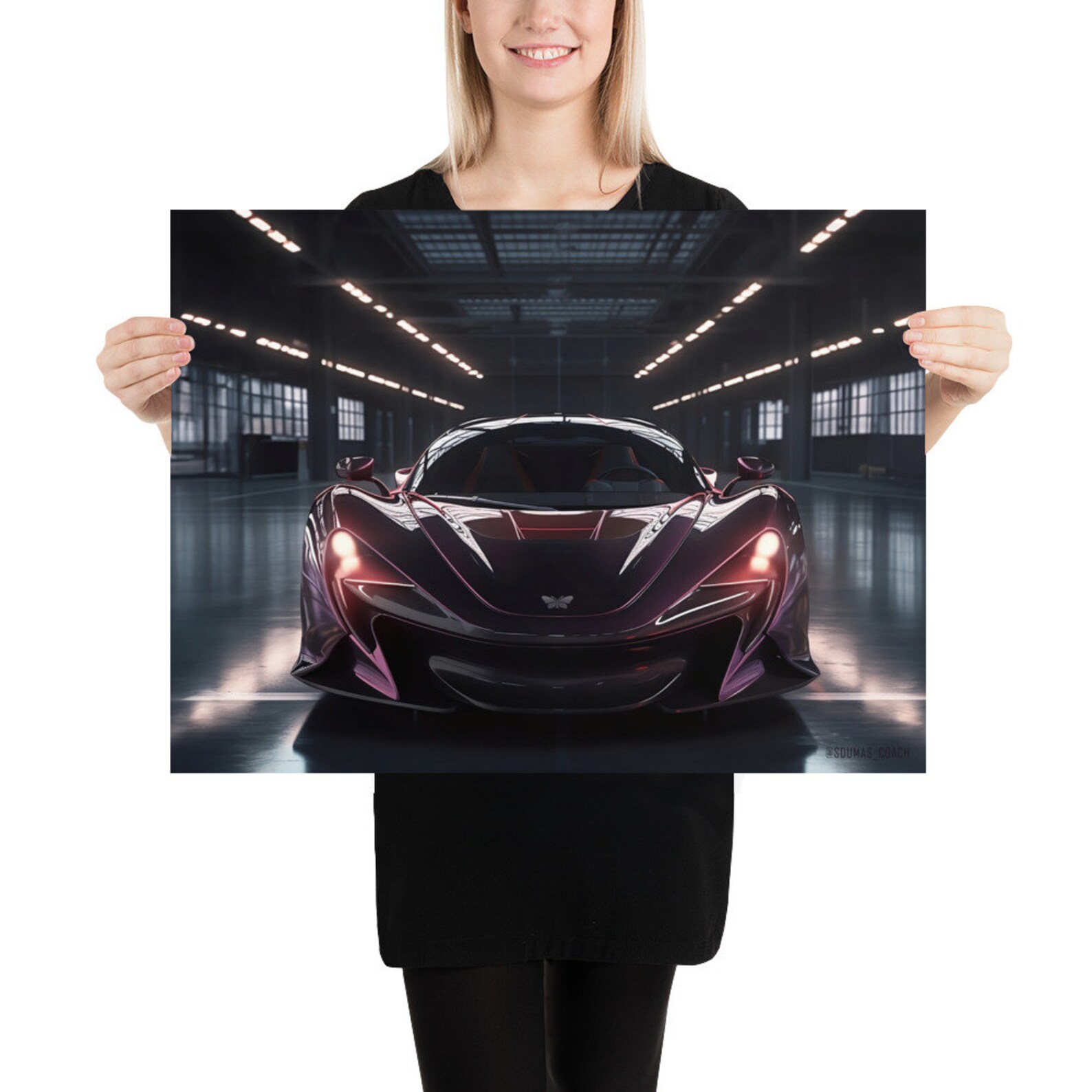 Purple Supercar Poster Designed by A.I - Etsy
