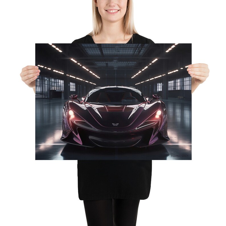 Purple Supercar Poster Designed by A.I - Etsy