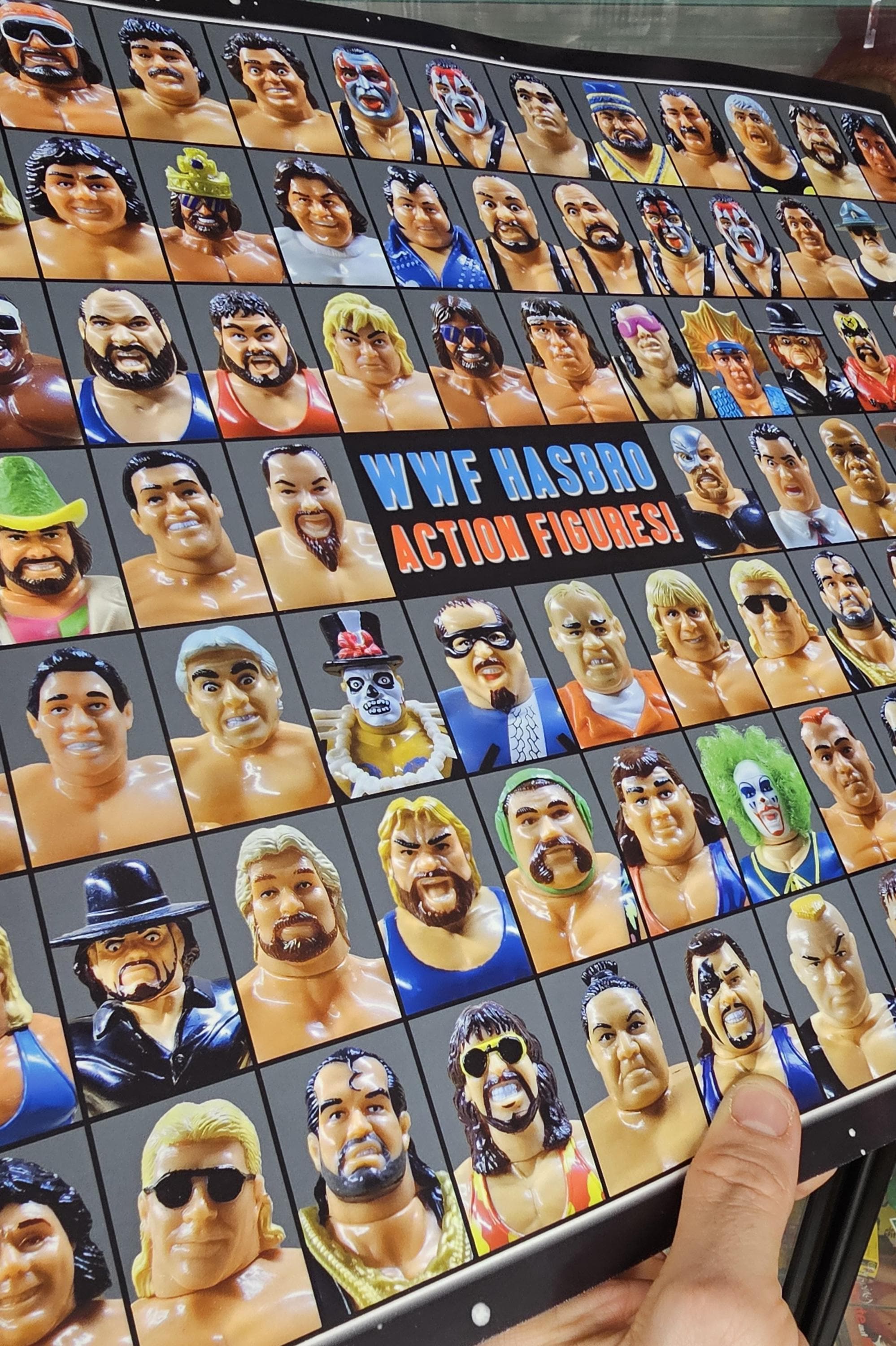 WWF Hasbro Figures Poster: 102 Vintage Wrestlers, Series 1-11 Action ...