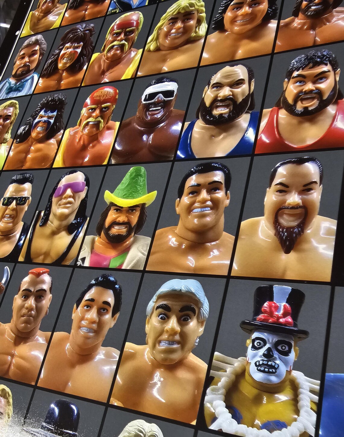 WWF Hasbro Figures Poster: 102 Vintage Wrestlers, Series 1-11 Action ...